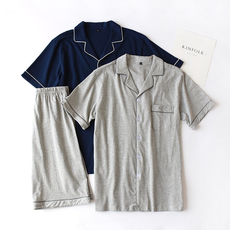 Pyjama d'été en coton pour homme • Moment Cocooning